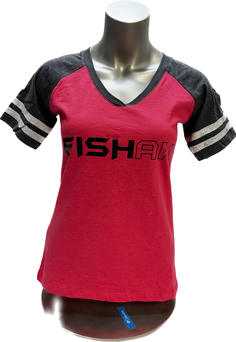 FISH AK - Ladies Jersey V-Neck T-Shirt (Limited Run)* (SALE) – Alaska ...