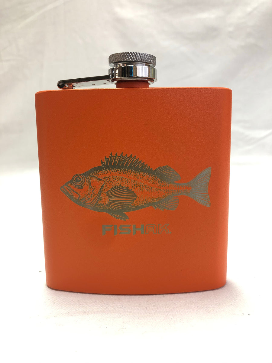 FISH AK - 6oz Stainless Flask - Rockfish* – Alaska Spiritwear, LLC - FishAK
