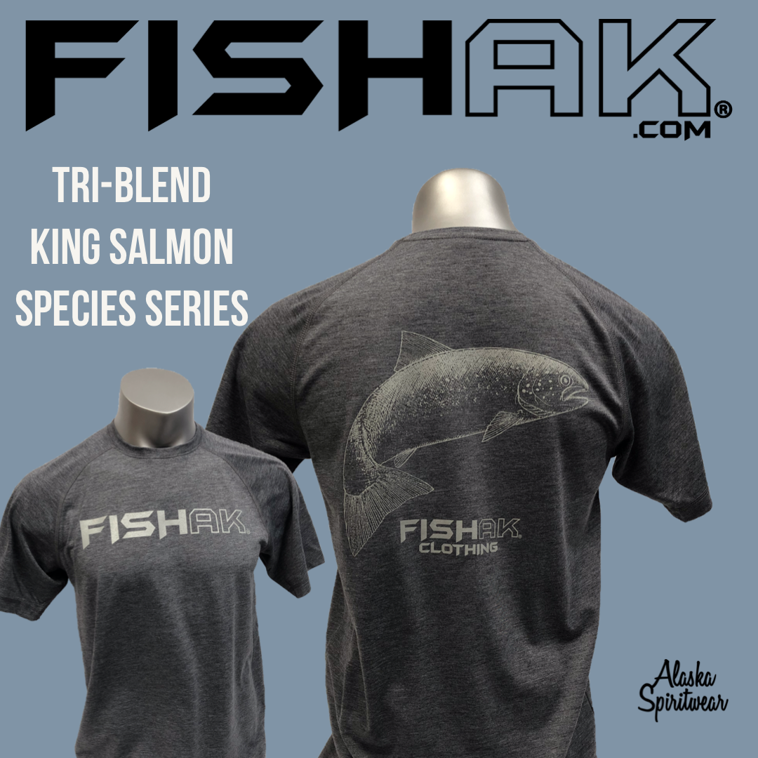 FISH AK - Species Collection - Salmon - T-Shirt - TriBlend – Alaska ...