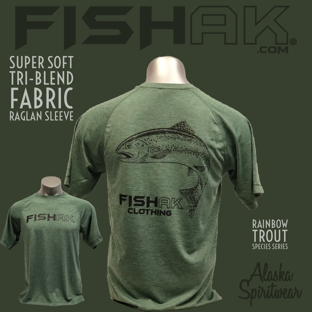 FISH AK - Species Collection - Rainbow Trout - T-Shirt - TriBlend ...