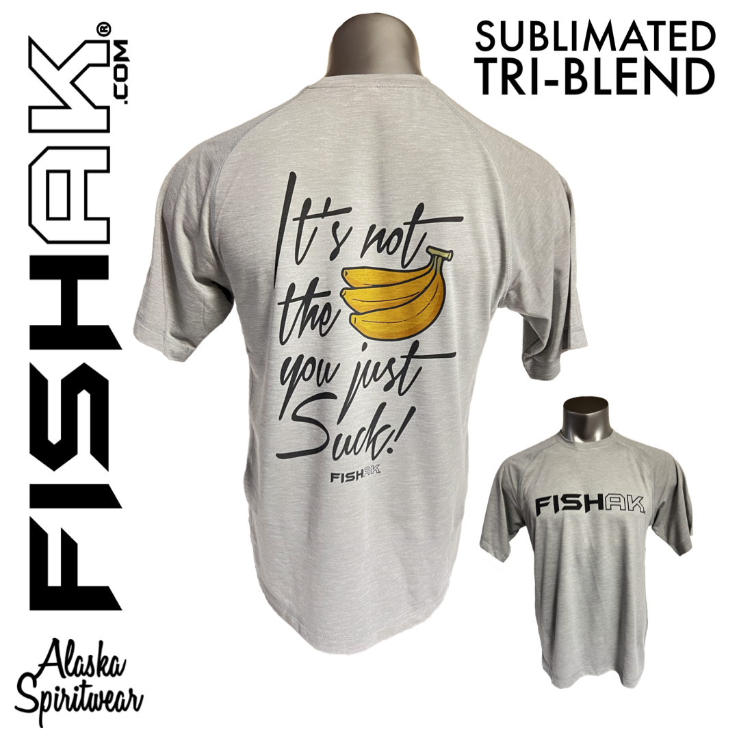 FISH AK - It's not the Bananas - Tri-Blend T-Shirt – Alaska Spiritwear ...